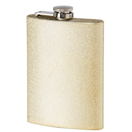 Oggi Gold Glimmer Flask With Funnel Stainless Steel