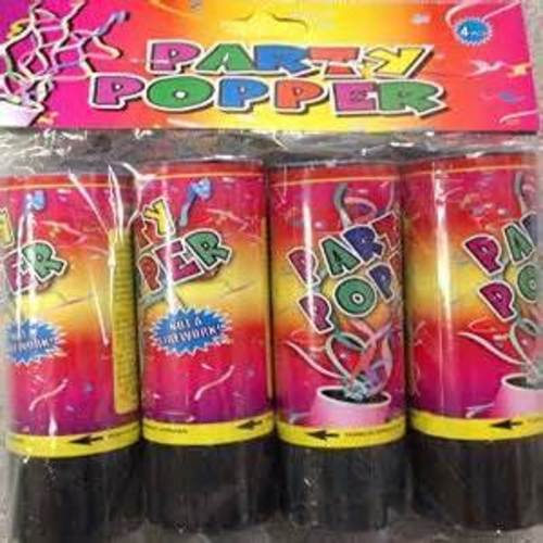 Unique Party Poppers • 4 Pack
