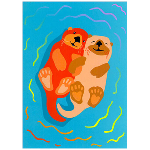 Avanti Greeting Cards • Otters Holding Hands
