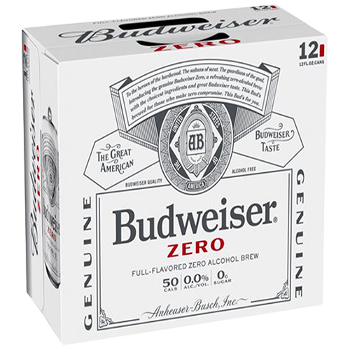 Budweiser Zero Na Beer • 12pk Can