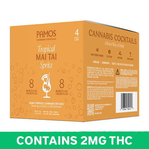 Pamos Mai Tai Hemp Derived Spritz 2mg - Spec's Wines, Spirits & Finer Foods